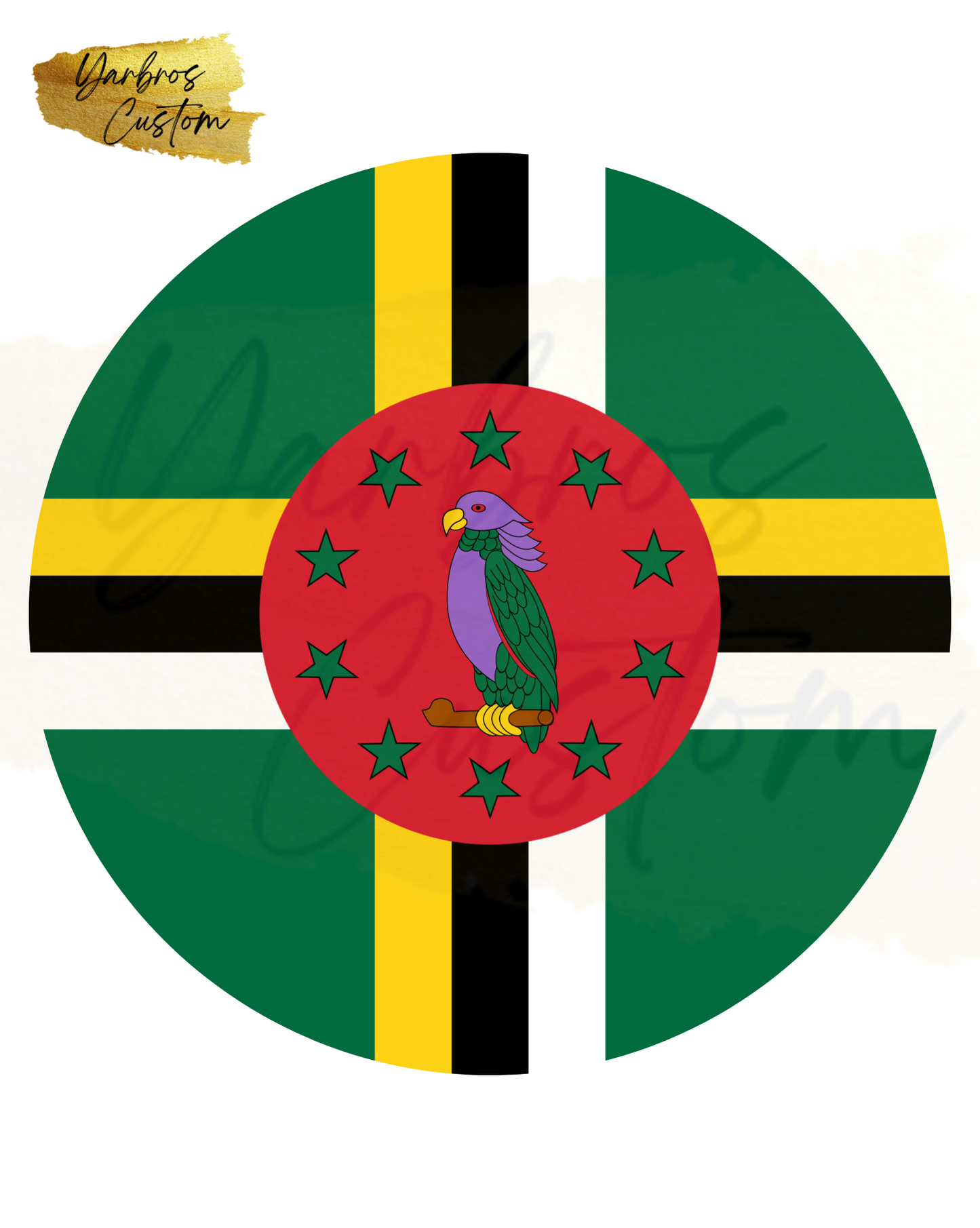 Dominica Island flag Digital – Yarbros Custom