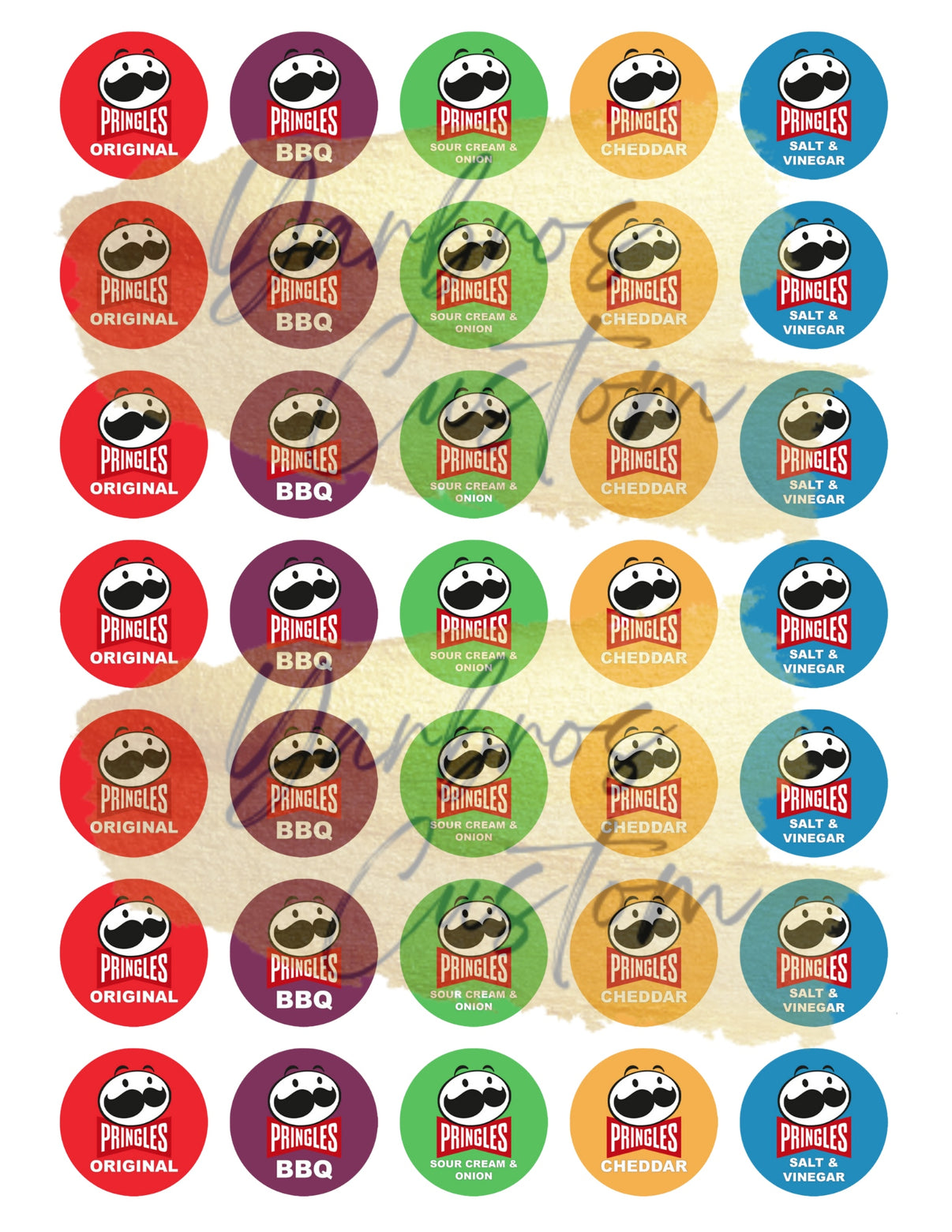 Pringles Flavor Printable Stickers – Yarbros Custom